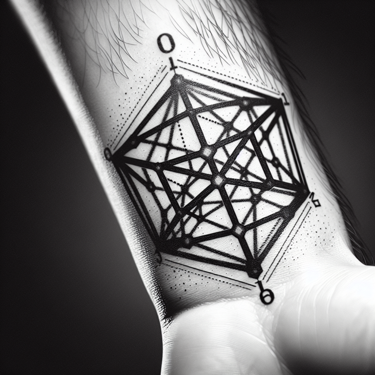 Unleash Your Inner Geometric Genius: Tesseract Tattoos