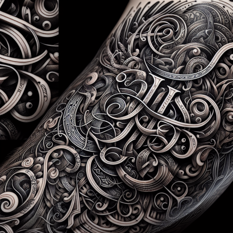 Exploring the Artistry of Cursive Shapes in Tattoos
