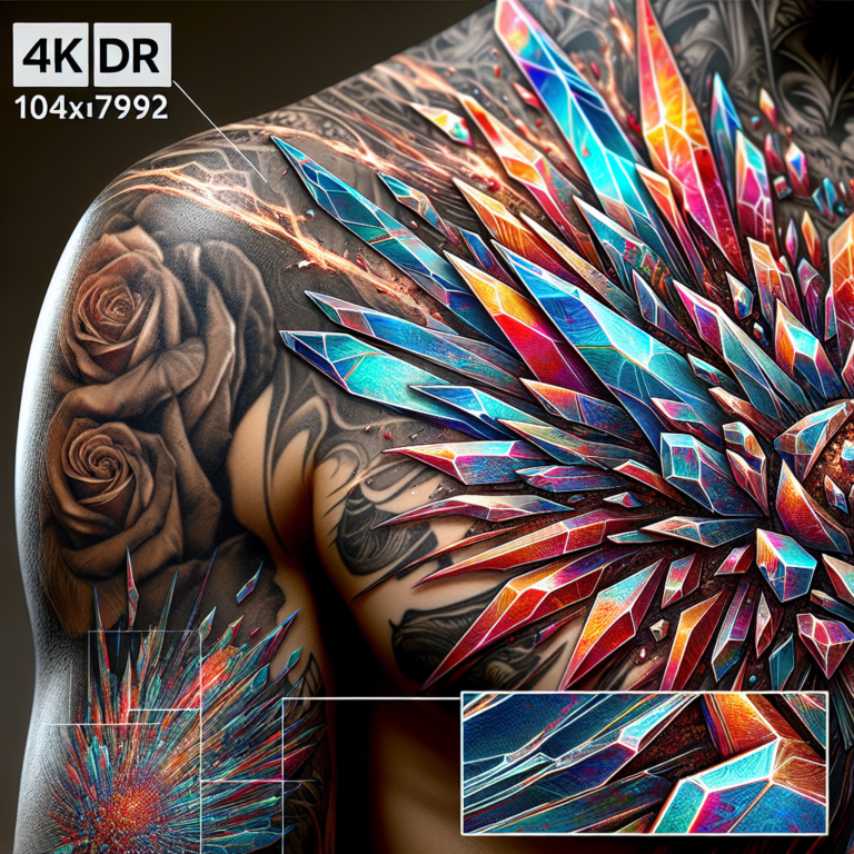 Adding Depth and Texture: Shattered Glass Tattoos