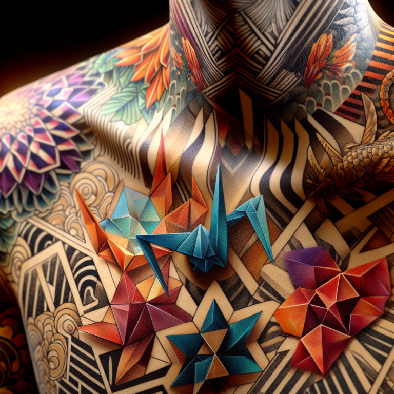 Origami Shape Tattoos: The Perfect Blend of Traditional and Modern