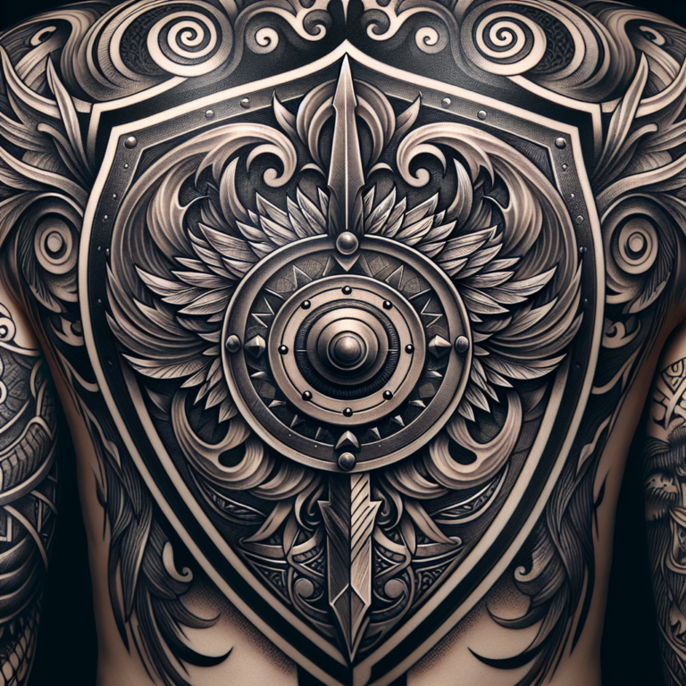 Unleash Your Strength: Shield Tattoos as Symbols of Protection