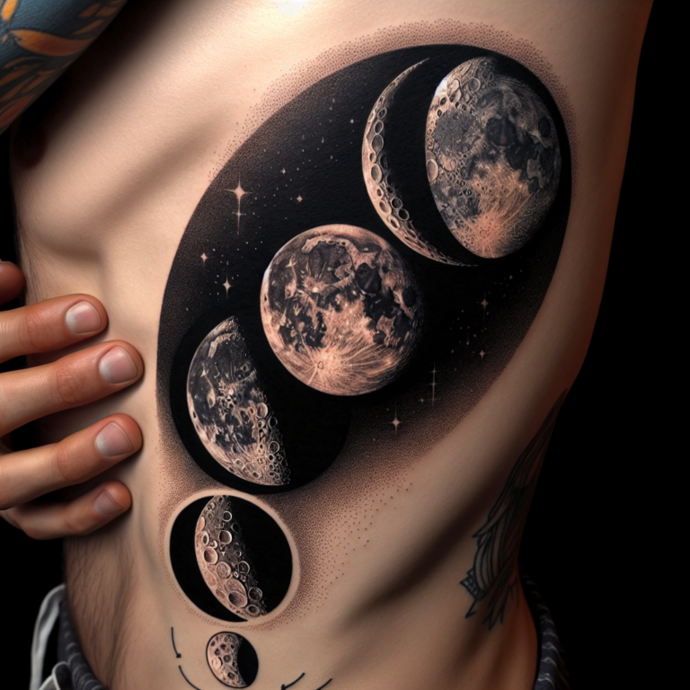Celestial Ink: Moon Phase Tattoo Designs