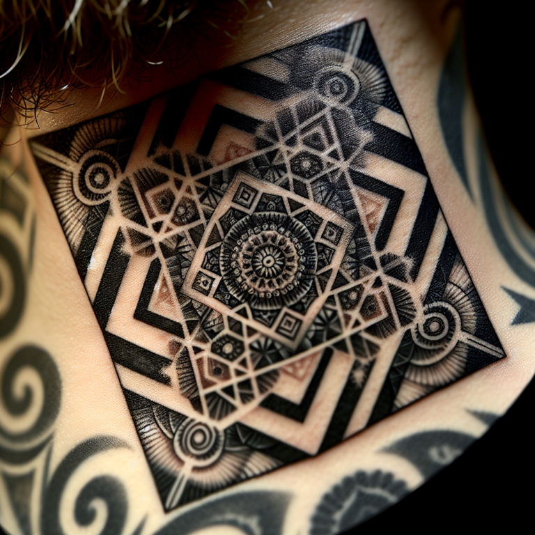 Square Tattoos: Symmetry and Geometry in Ink