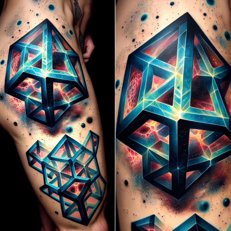 Dive into the Dimensional: Tesseract Tattoos 101