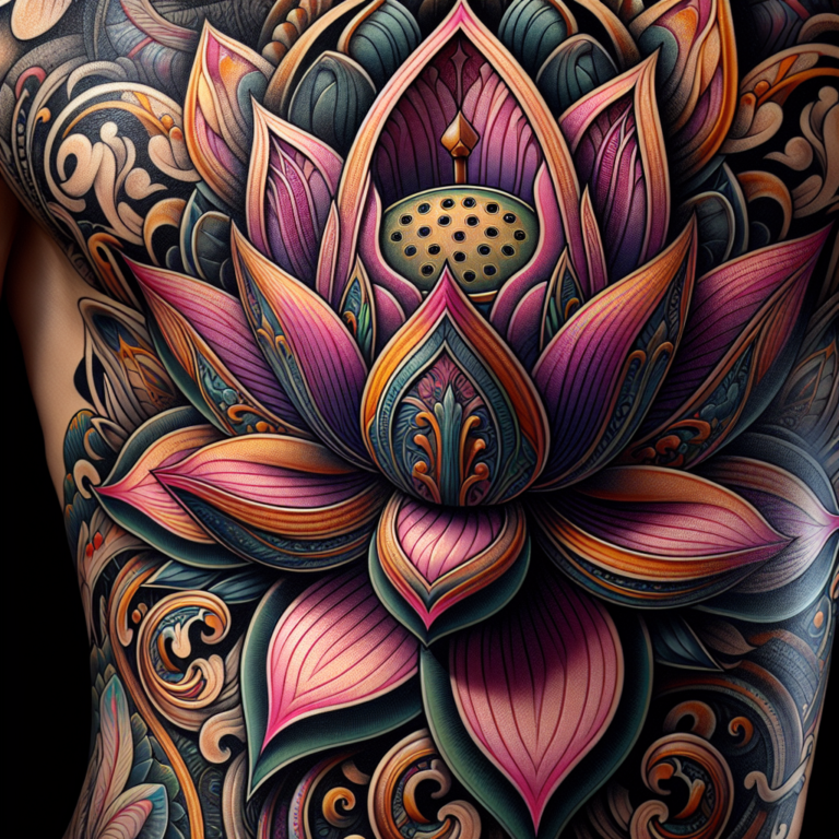 Elegant Lotus Shape Tattoo Designs to Consider