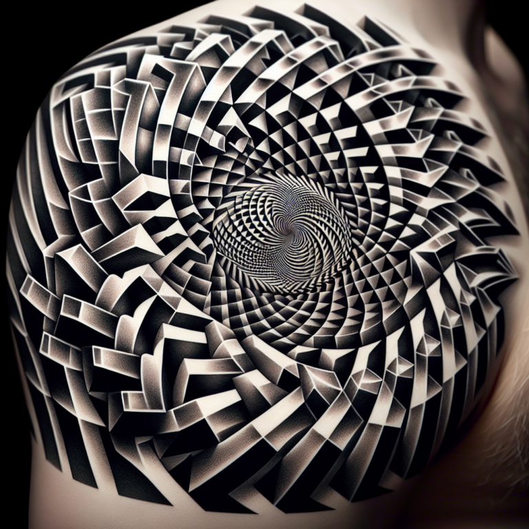Unbelievable Optical Illusion Tattoos: Shape Edition